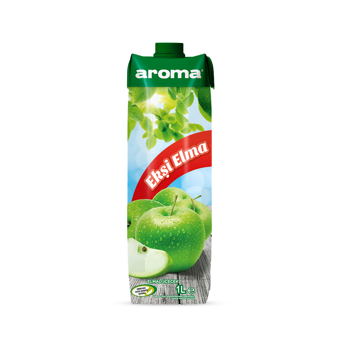 Aroma Ekşi Elmalı İçecek 1 Litre | Aroma